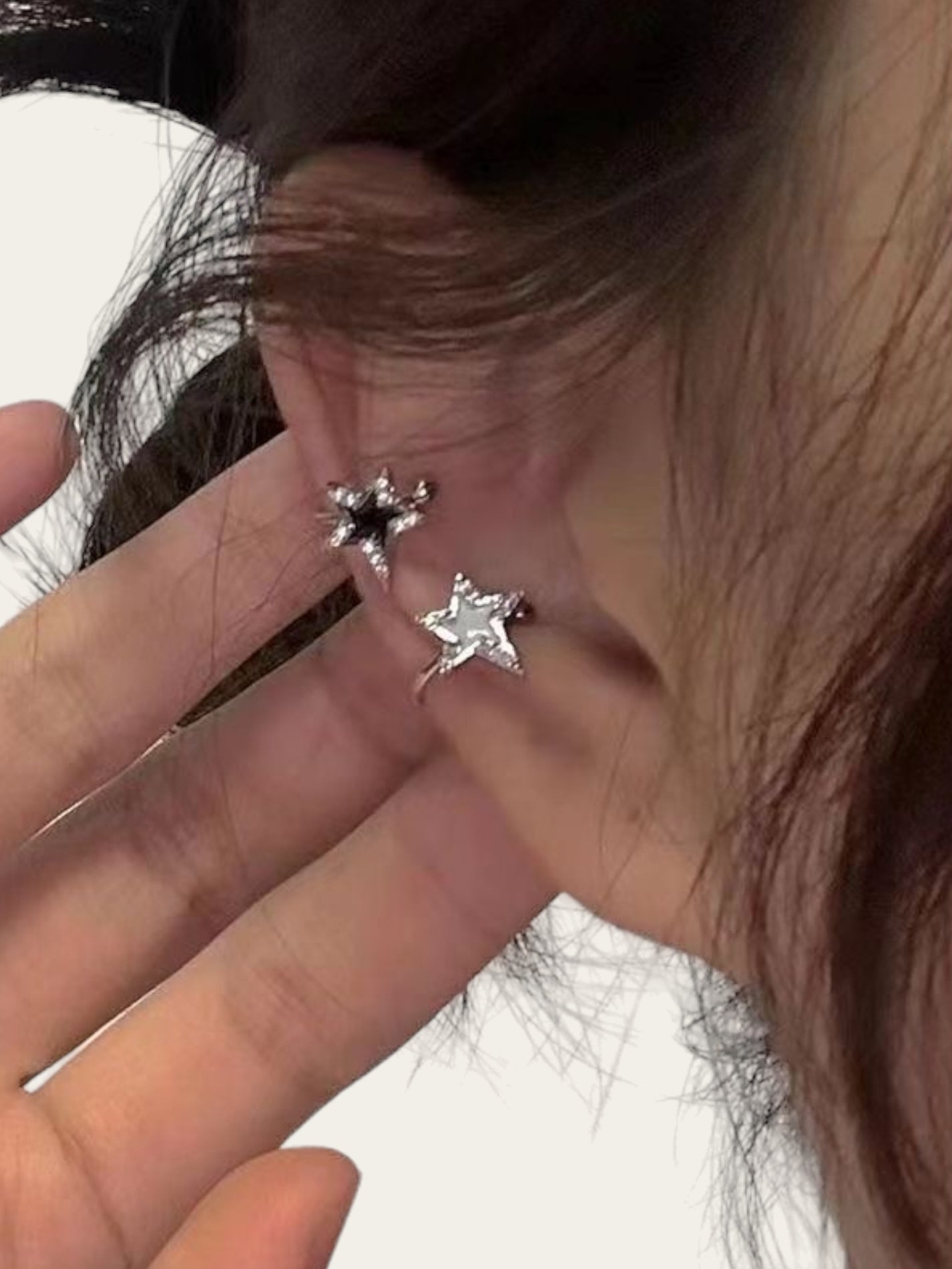 White Superstar Ear Cuffs - Ynez Project