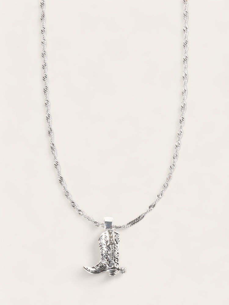 Diamond Cowboy Necklace - Silver - Ynez Project